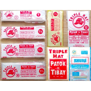 Plastic Ice Bag Ice Candy Sugar Bag Plastic Shure Triple Hat Patok ...