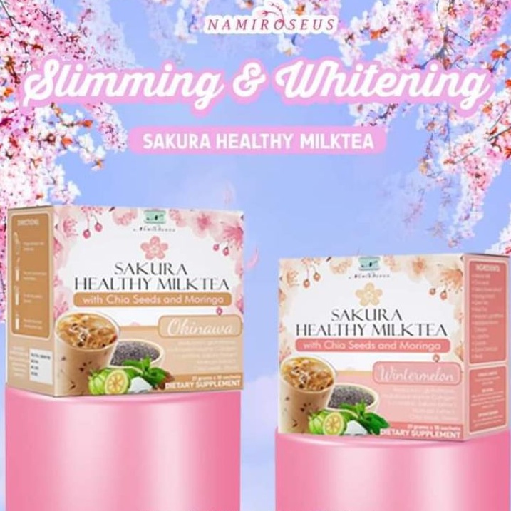 *AUTHENTIC* SAKURA HEALTHY MILKTEA (COD) | Shopee Philippines