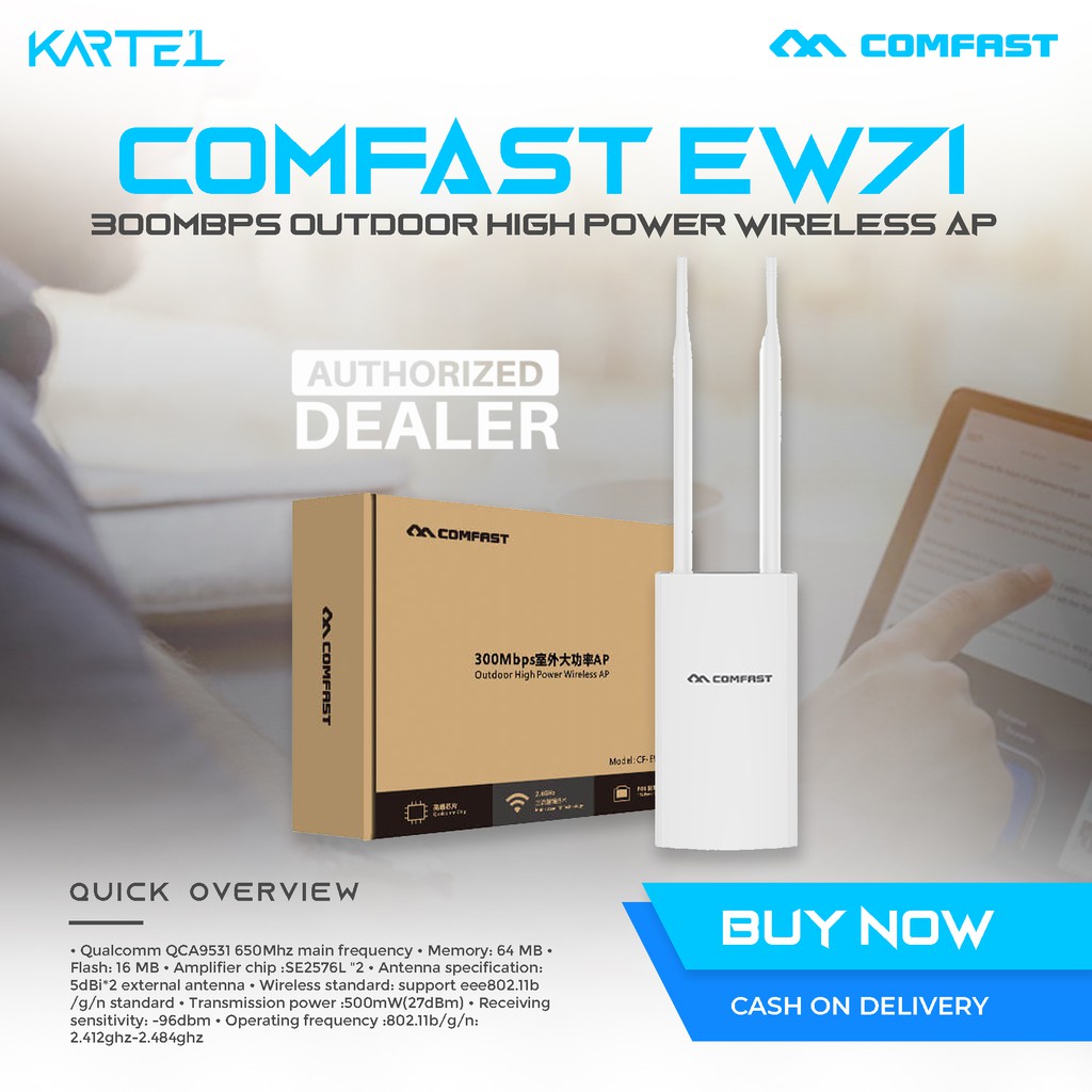 COMFAST CF-EW71 300Mbps Outdoor Access Point for PISO WIFI | Shopee ...