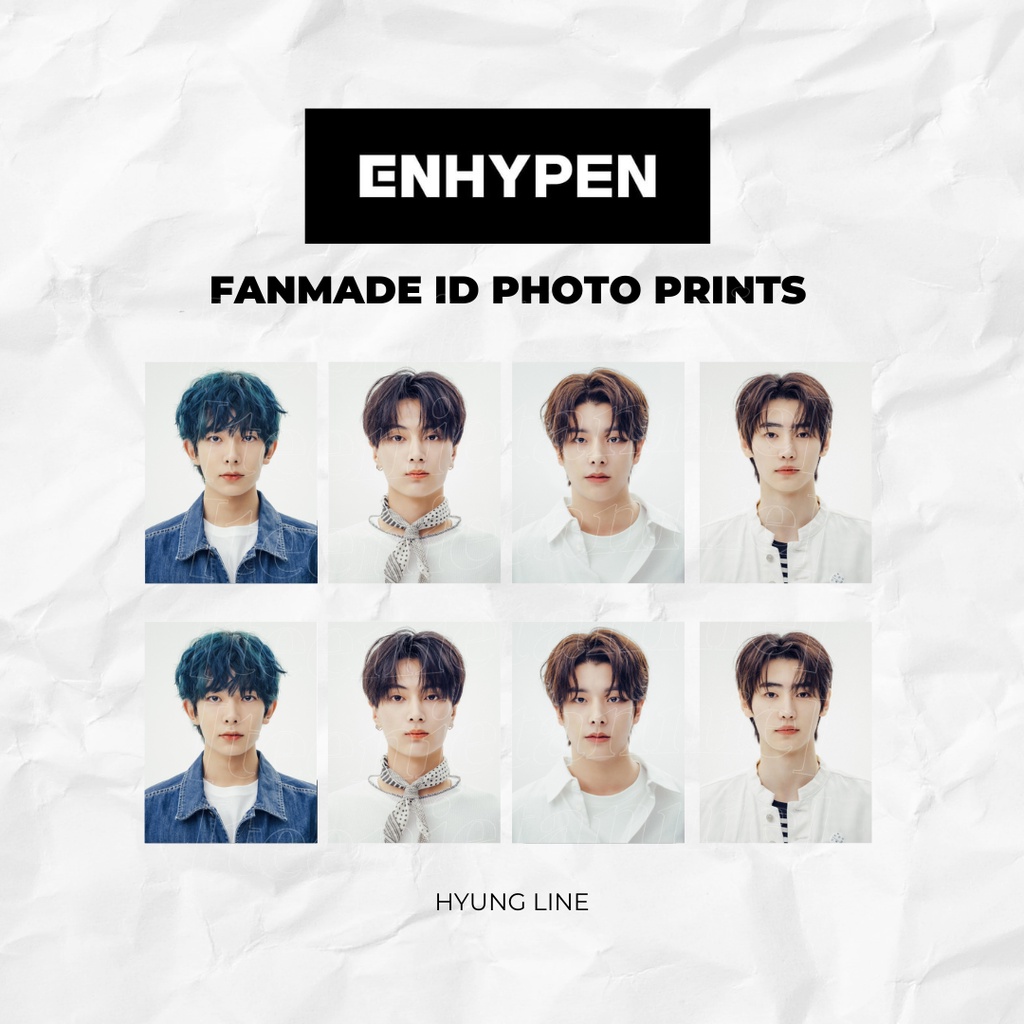 ENHYPEN 2021 ENNIVERSARY FANMADE ID PHOTO SET - JUNGWON HEESEUNG JAY ...