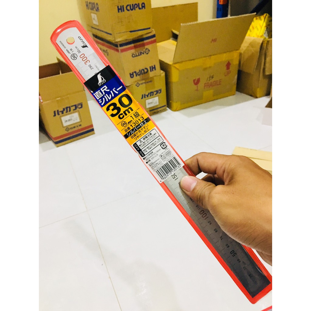 Shinwa ruler- Japan, chrome ruler 13013 (30cm) | Shopee Philippines
