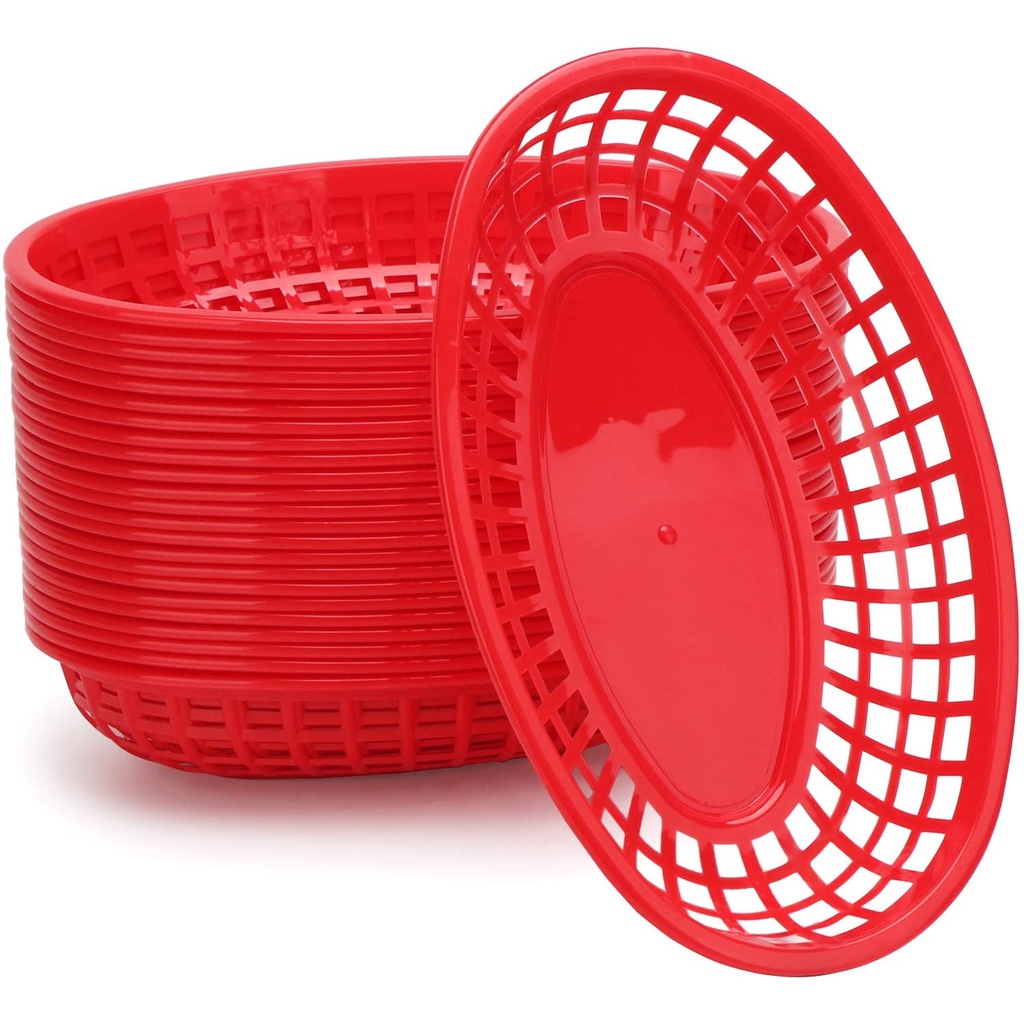 Oval Food Tray Plastic Tray Basket Tray Organizer Fast Food Basket For ...
