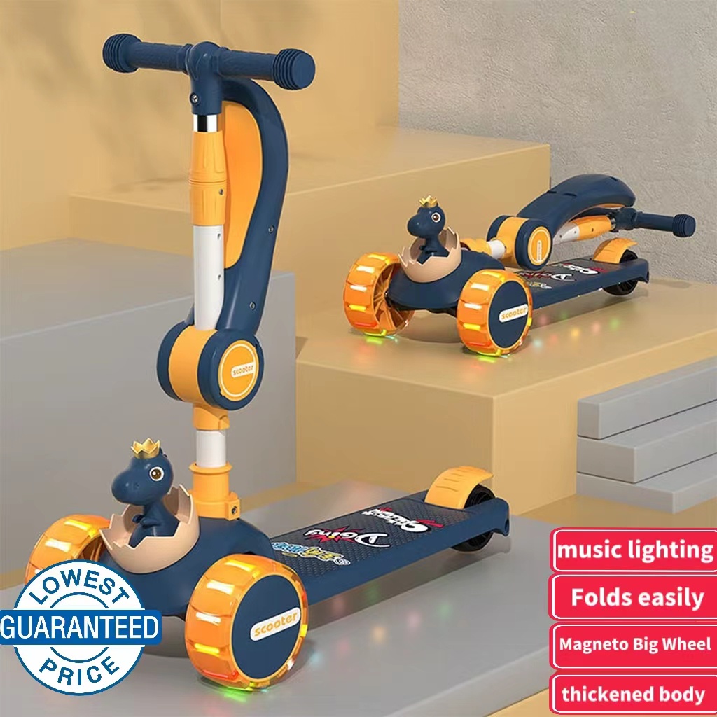 Disney scooter children's scooter adjustable rocking car 2-12 years old ...