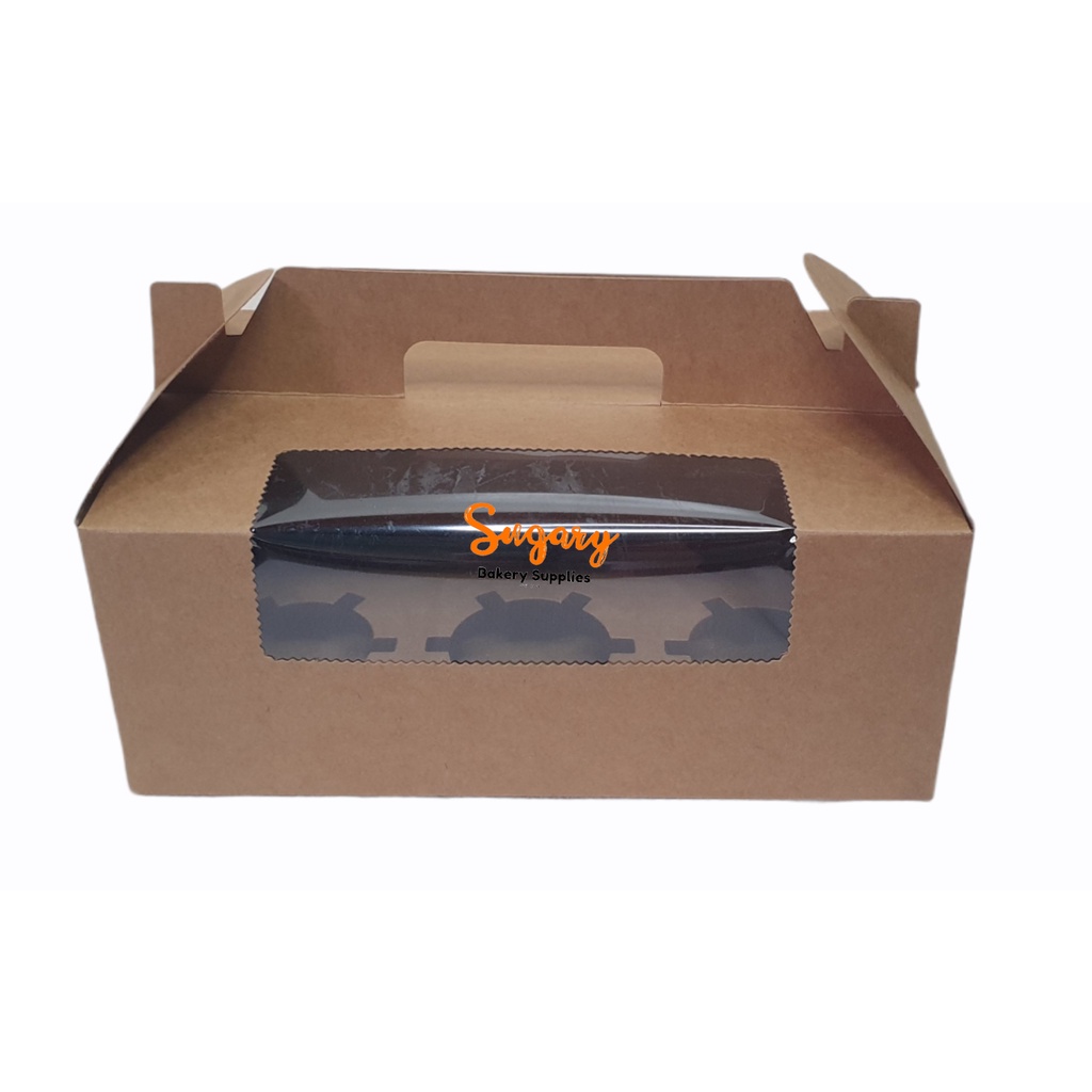 Cupcake Box Kraft Carrier with Holder 6 Holes 4 Holes 2 Holes 3oz ...