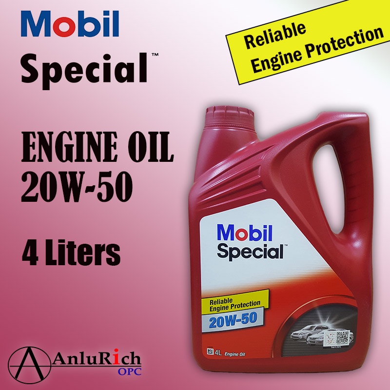MOBIL SPECIAL 20W-50 4L Gasoline Engine Oil | Shopee Philippines