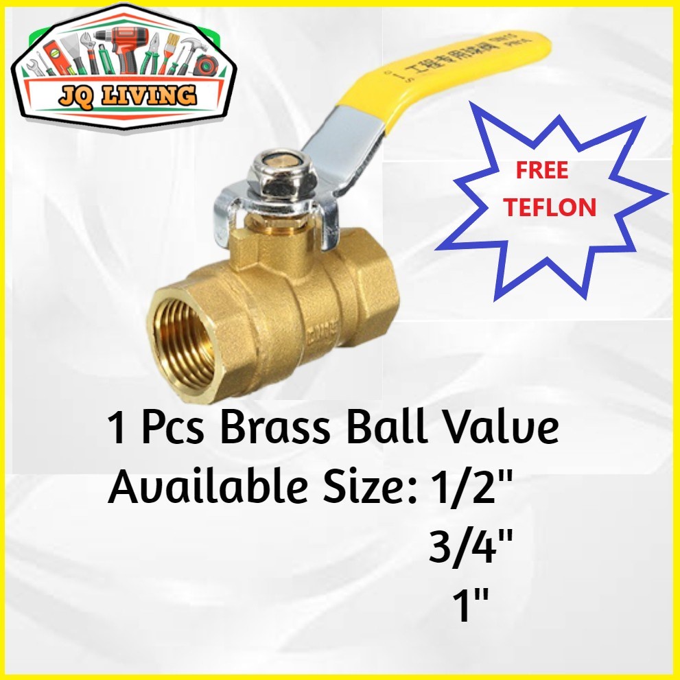 Heavy Duty Brass Ball Valve 1/2" 3/4" 1" For Waterline Fittings ...