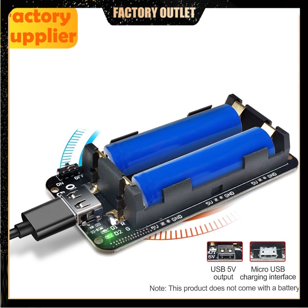 USB Two 18650 Lithium Battery Shield V8 5V/3A 3V/1A Micro Power Bank Battery Charging For ...