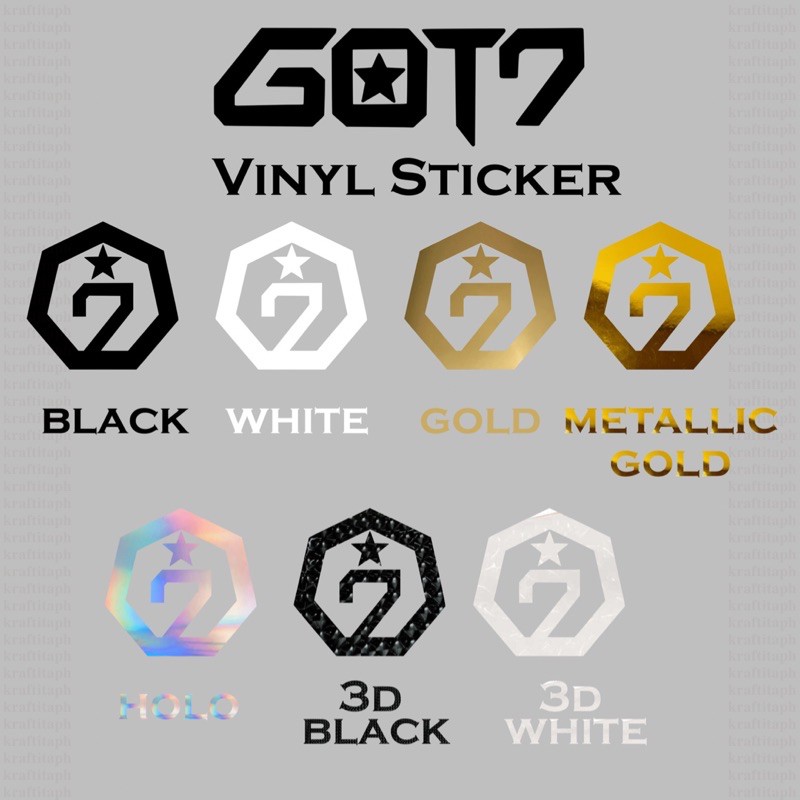 kraftitaph GOT7 Logo Vinyl Stickers | Kpop iGOT7 Ahgase | Waterproof ...