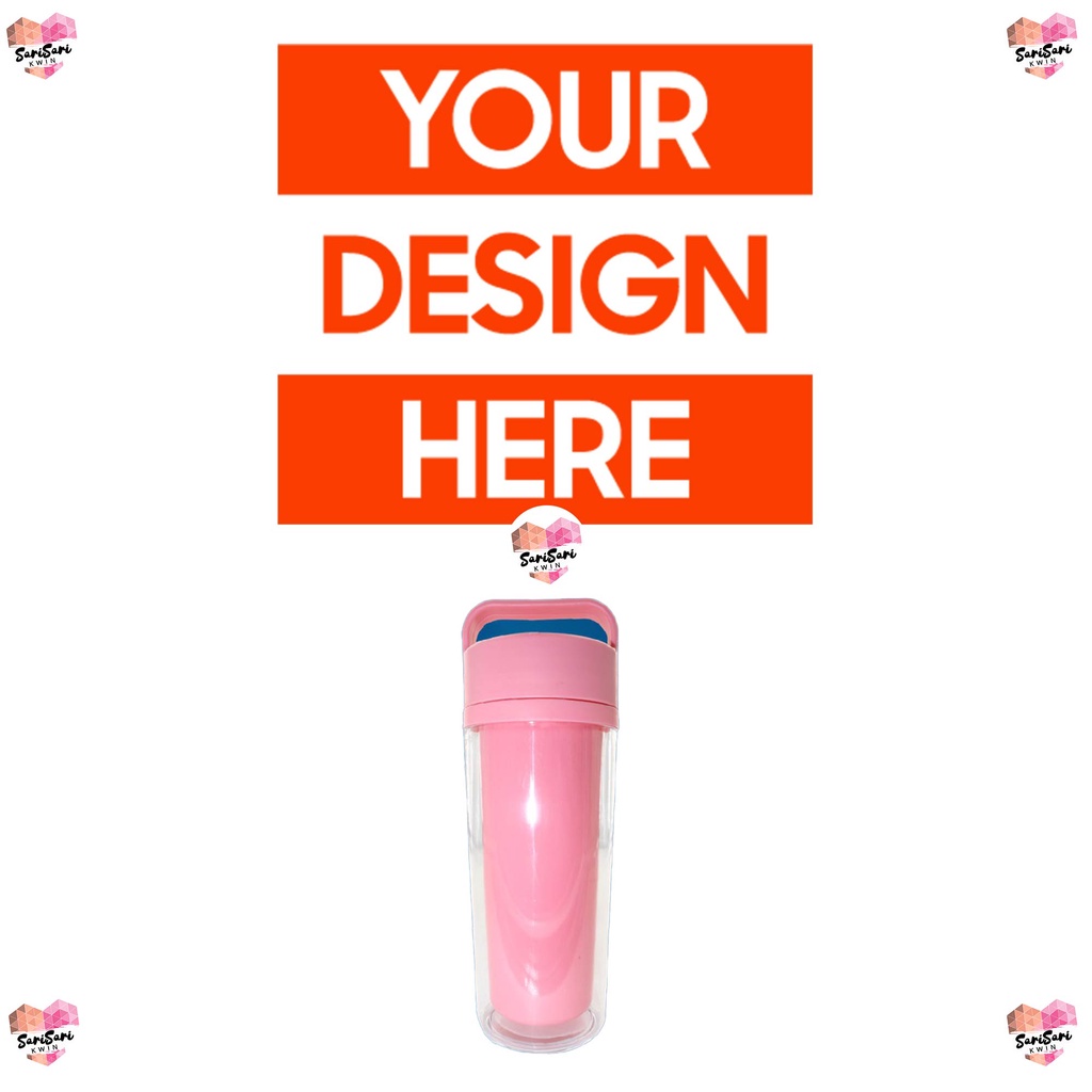 Customize Pink Photo Insert Tumbler | Pink Portable Advertising Cup ...