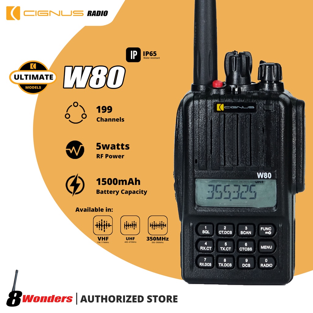 Cignus W80 Portable Radio Ultimate presyo ₱3,700