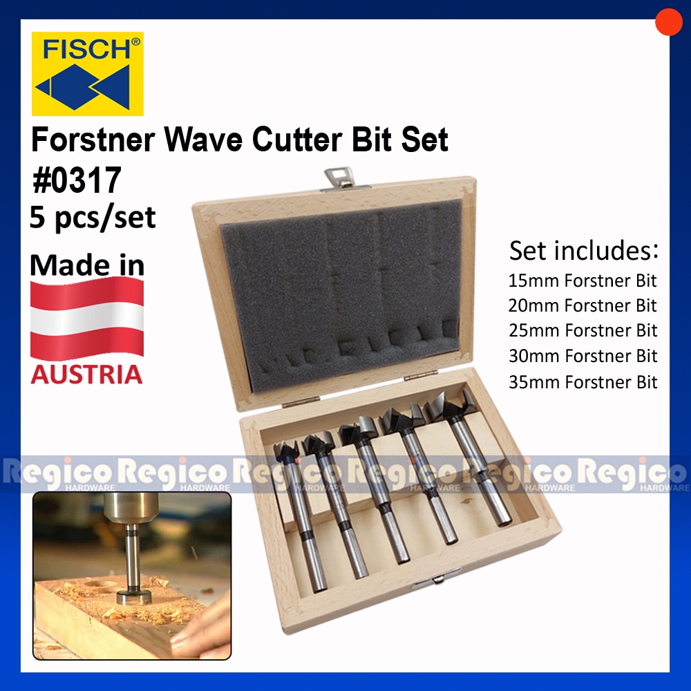 Fisch Tools Forstner Wave Cutter Bit Set Regico Hardware | Shopee ...