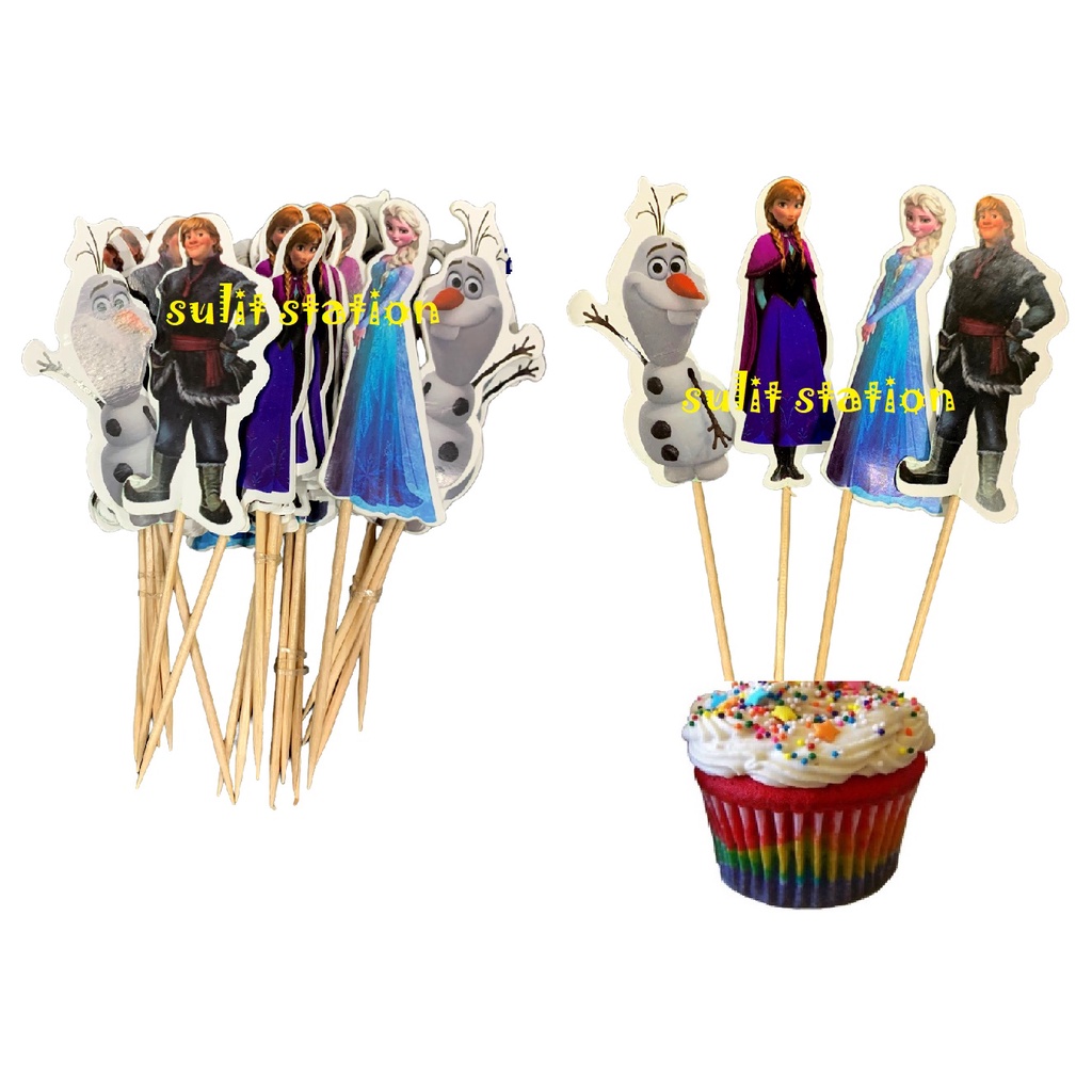 FROZEN ELSA CUPCAKE TOOTHPICK CAKE TOPPER party decorations giveaways ...