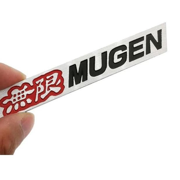 Honda Mugen Jdm Aluminum Logo Emblem - Red Send This Day | BeeCost