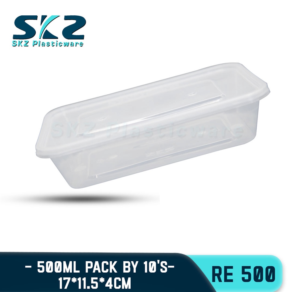 SKZ CLEAR CONTAINER RECTANGULAR SERIES RE500 500ml ENVIRONMENTAL ...