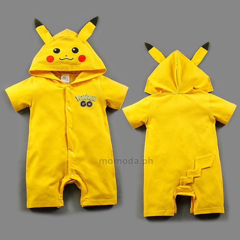 Pokemon Go cotton Toddle Infant Baby romper Pikachu Outfit Short Sleeve ...