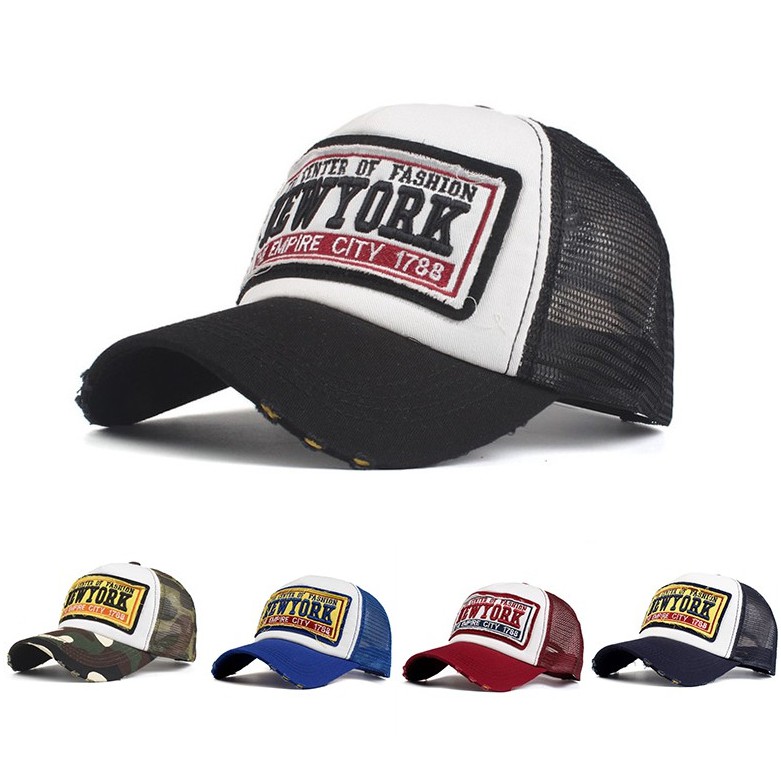 NEW YORK ：net cap for men Outdoor sports Snapback cap for men and women ...