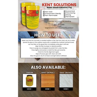 Kent Solution Water-Based Adhesive 1 Gallon | Shopee Philippines