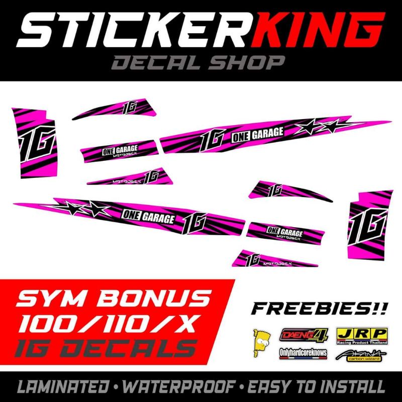 Sym Bonus 100/110/X 1G Inspired Decals | Shopee Philippines