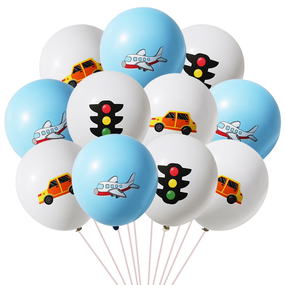 12 Inch Car Airplane Traffic Light Balloon Barricade Traffic Party ...