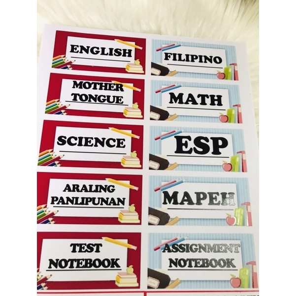 SUBJECT STICKER LABEL/NAME TAGS/NAME PLATE (customized/personalized ...