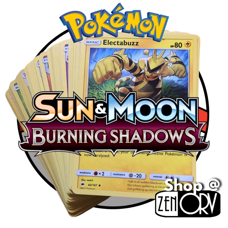 Burning Shadows Common Uncommon Pokemon Cards TCG Card Shadow ...