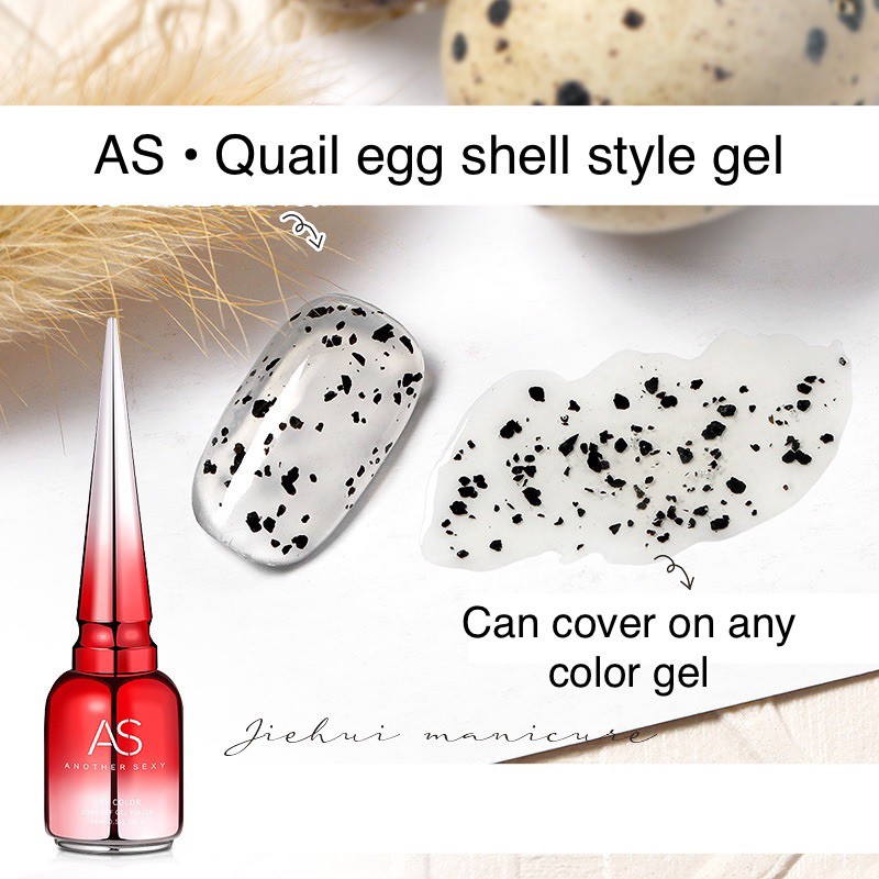 AS Quail egg shell style nail gel polish Spots gel polish 15ml red ...