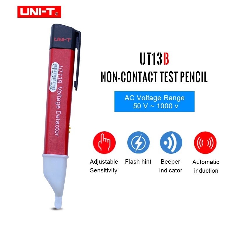 UNI-T UT13B AC Voltage Detectors Non-Contact 50V~100V Electric Sensor ...