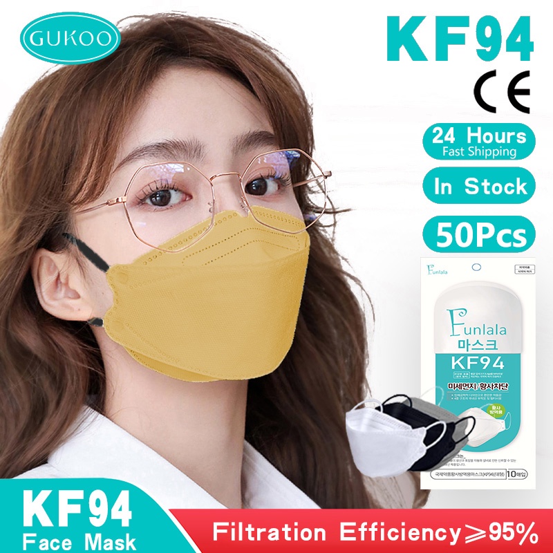 KF94 Mask Original 50pcs Version Korea Face mask Design Face mask ...