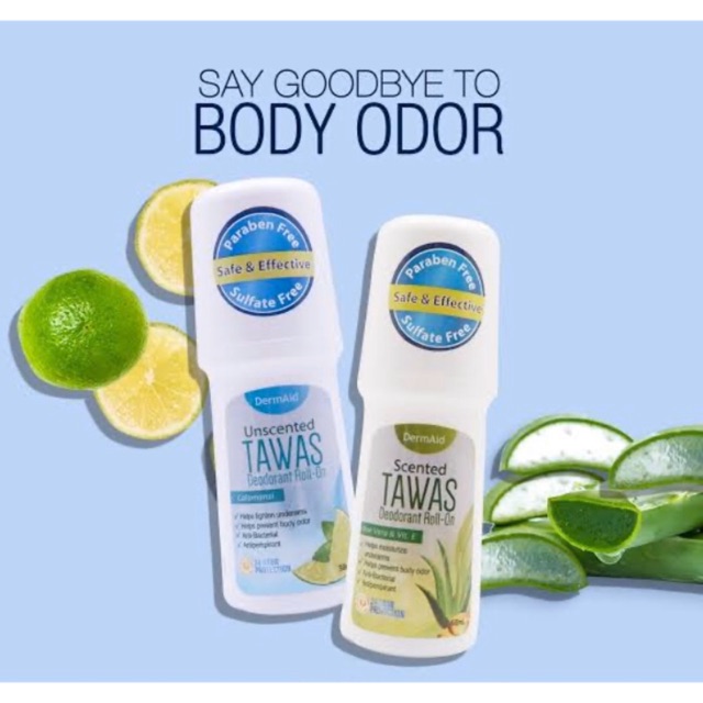 Dermaid Unscented Tawas Deodorant Roll On | Shopee Philippines