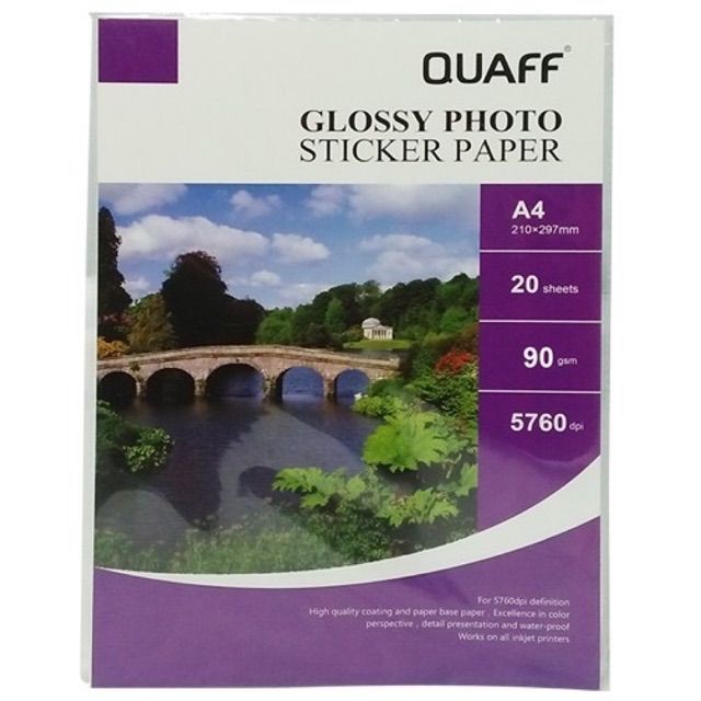Quaff brand photo sticker 90gsm A4 Size | BeeCost