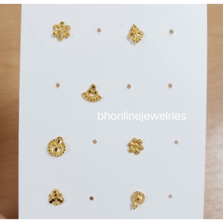 Gold Mukuthi/ Nose Pin/ Nose Stud Full Gold Design Backscrew | Shopee ...