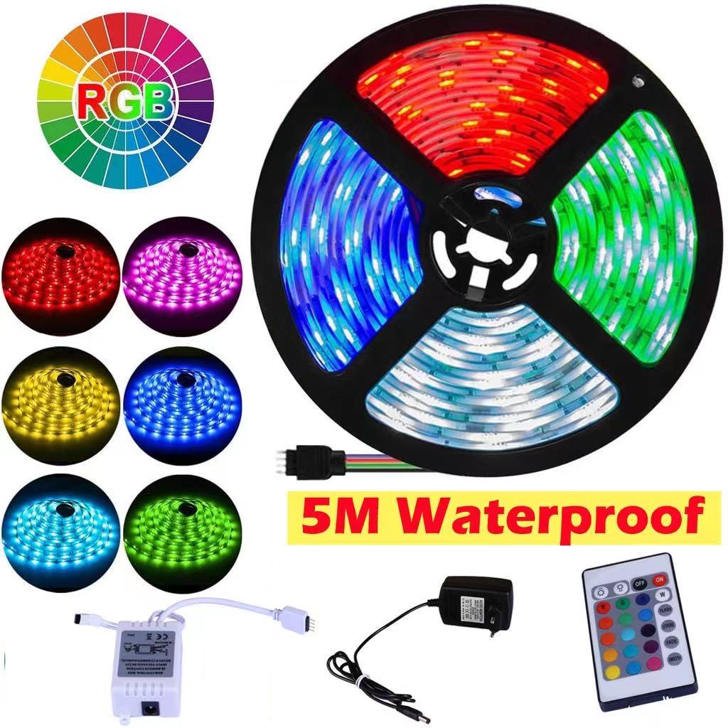 KT 5 Meters LED 2835 RGB Colorful Soft Strip Lights With Remote Control