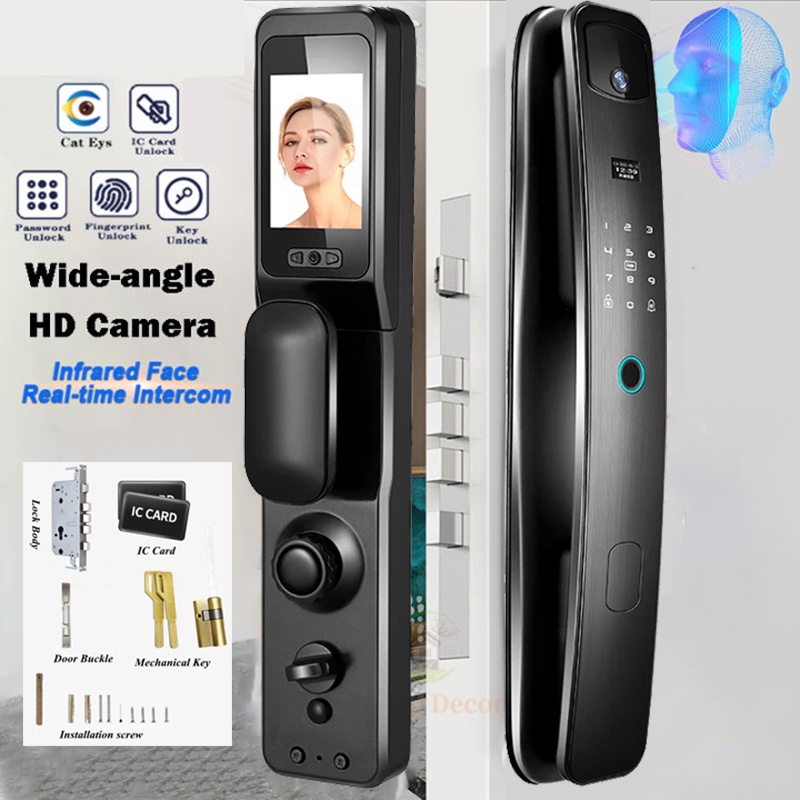 Cat Eye Smart Lock Biometric Fingerprint/card/Keypad/Code Digital Lock Automatic Sliding Door ...