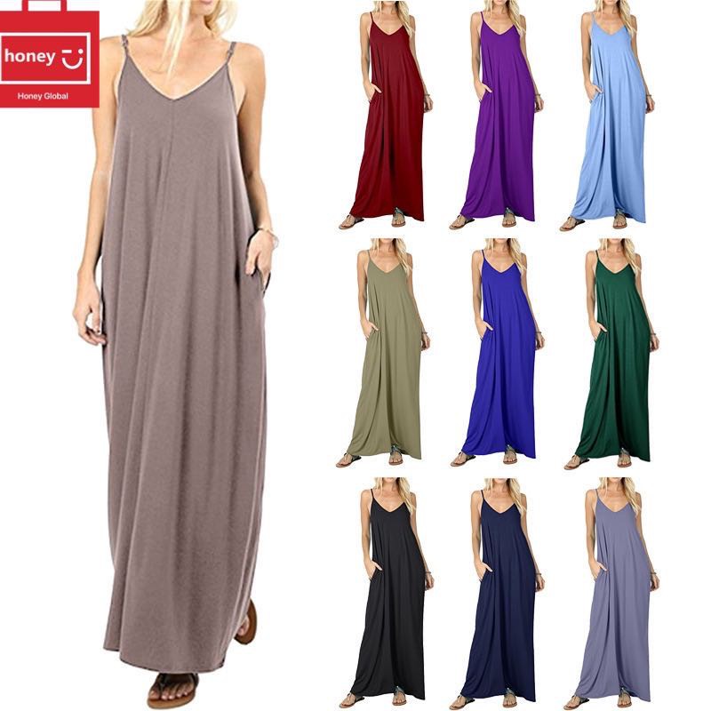 Korean Trend Ladies Long Sando Blouse Long Camisoles Spaghetti Sando ...