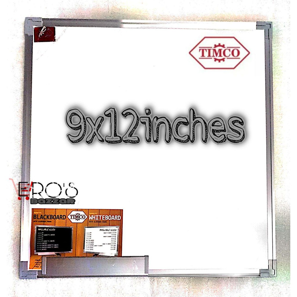Timco Whiteboard Magnetic with Aluminum Frame 9 x 12 inches With FREE ...