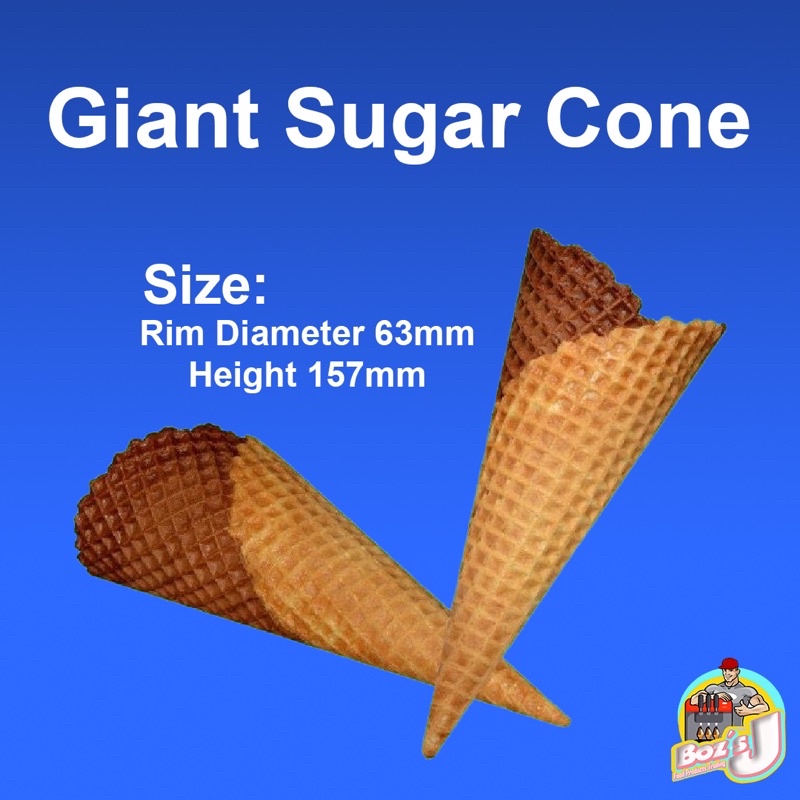ice cream cone Giant Sugar Cone 150pcs/1box | Shopee Philippines