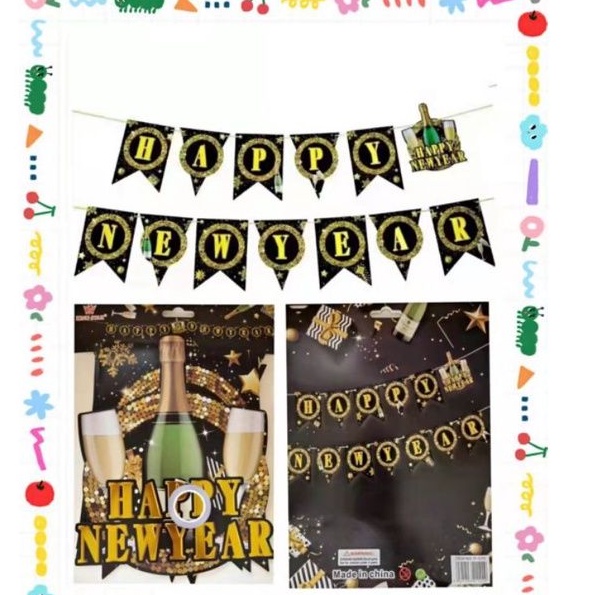 Happy new year letter banner | Shopee Philippines