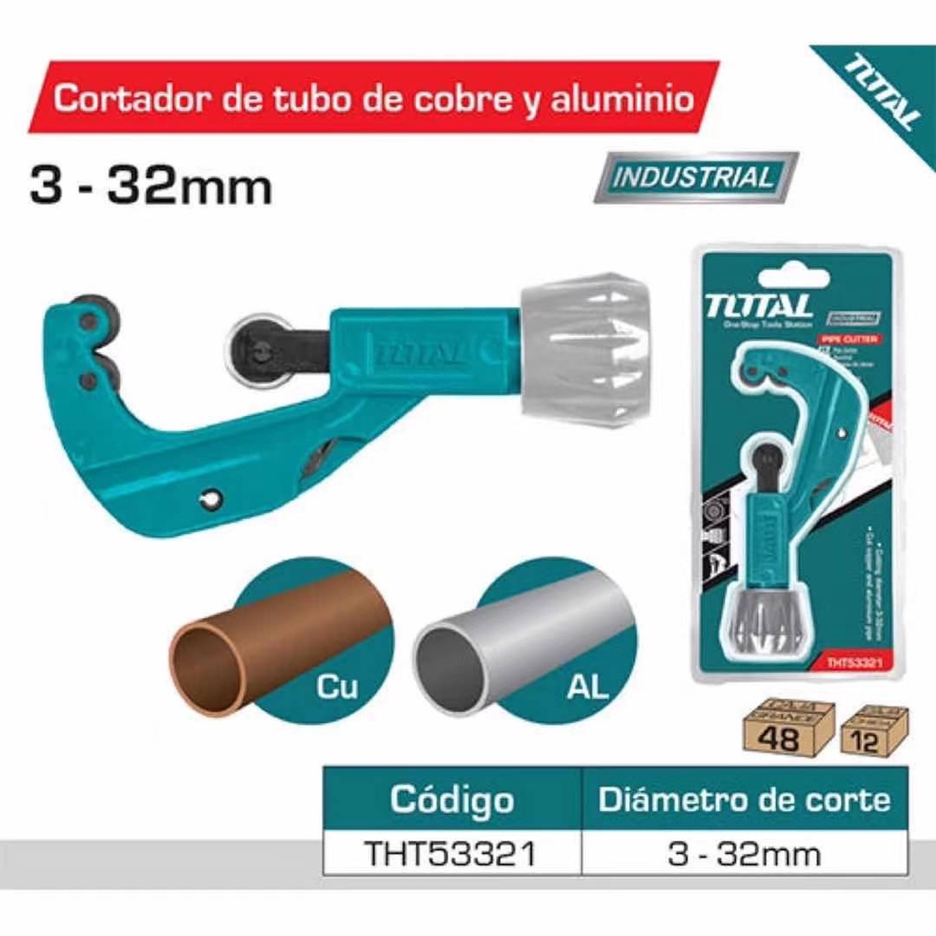 TOTAL Tools Pipe Cutter 3-32mm Cut copper and aluminium pipe | Shopee ...