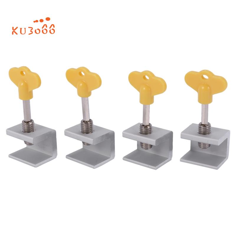4 Sets Adjustable Sliding Window Locks Stop Aluminum + plastic Door ...