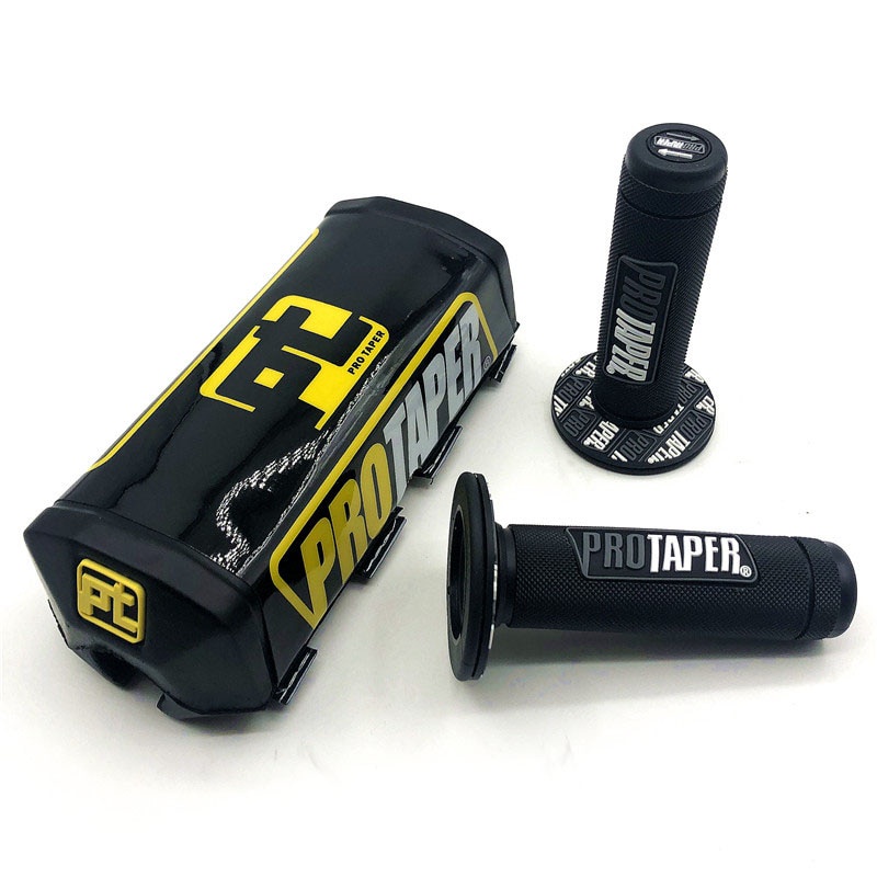 Handle Grips with Pro Taper Handlebar Pad Fat Bar Chest Protector Cross ...