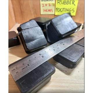 Square Insert 2x2 inches RUBBER Footings HEAVY DUTY Protection-SOLD PER ...