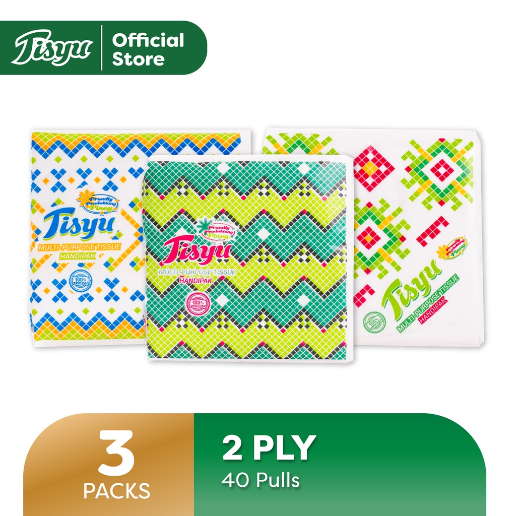 Tisyu Multi-Purpose Tissue Handipak (3 Packs) | Shopee Philippines