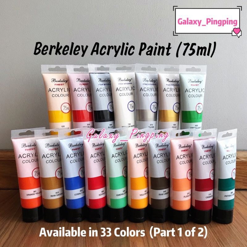 Berkeley Acrylic Paint (75ml) Part 1 | Shopee Philippines