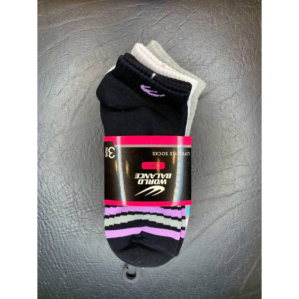 World Balance Women SOCKS ACS-WNS 23 P3 | Shopee Philippines
