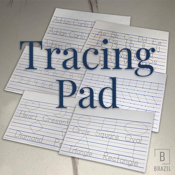 TRACING PAD 40 SHEETS A5 ( ALPHABET, SHAPES, LINES, NAMES, ETC ...