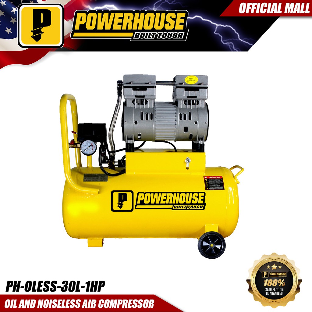 Powerhouse Oil And Noise Less Air Compressor 30 Liters 1HP PH-OLESS-30L ...