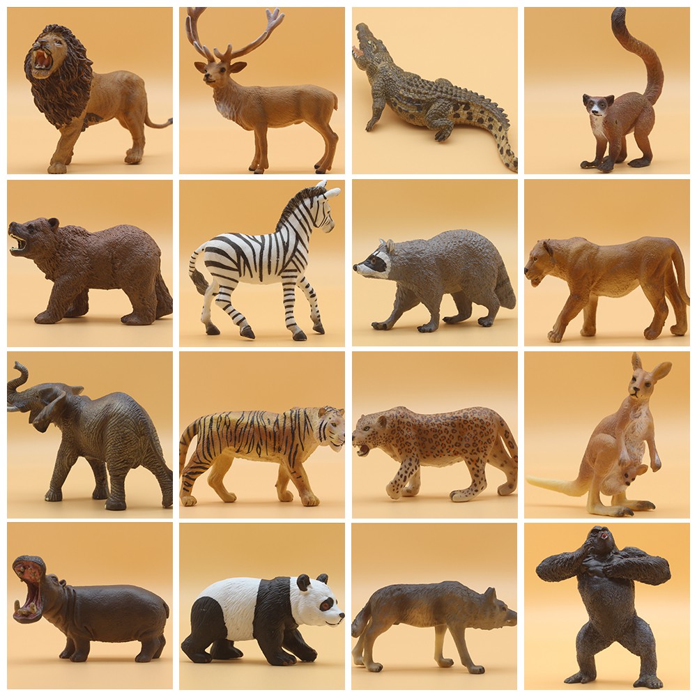 【Spot】Hot Plastic Solid Simulation Wild Animals Elephant Lion Tiger ...