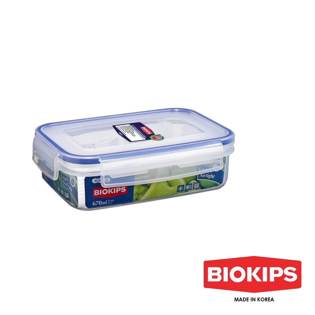 Biokips Rectangular Food Storage Container 670ML BPA Free Airtight And ...