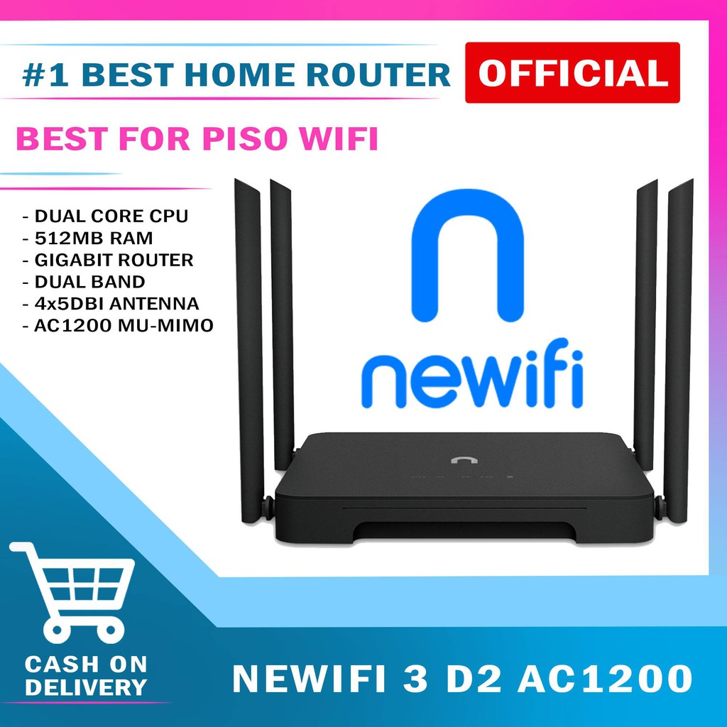 NEWIFI 3 D2 AC1200 MU-MIMO Dual Band Gigabit WiFi Router Access Point ...