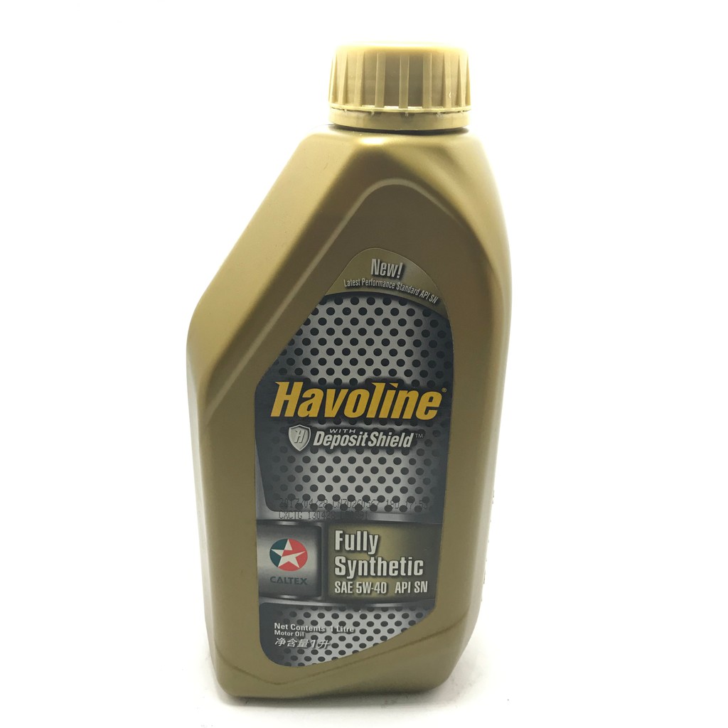 Caltex Havoline SF Fully Synthetic 5W40 gasoline oil 1 Liter | Shopee ...